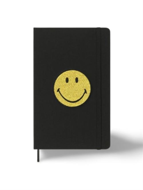 Carnet Moleskine Smiley Grand Format Ligné Couverture Rigide Noir ...