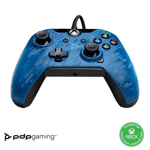 Manette filaire PDP pour Xbox One Bleue camouflage - Manette - Achat & prix | fnac