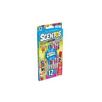 Kit de 12 crayons Scentos Scratch’n Sniff Goliath - Crayon de couleur ...