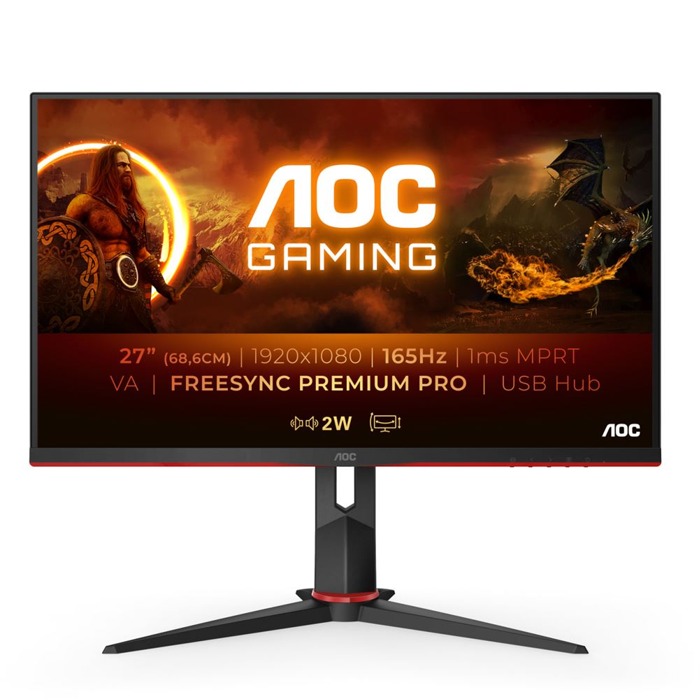 Ecran PC Gaming AOC 27G2SU/BK 27" Full HD Noir et Rouge - Ecrans PC ...