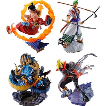 Set de 4 figurines en PVC Megahouse One Piece Petitrama Logbox Re Birth Wano Kuni Vol.1 9 cm ...