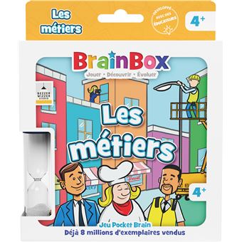 Jeu de mémoire Asmodee BrainBox Pocket : Métiers - Loto mémo et domino ...