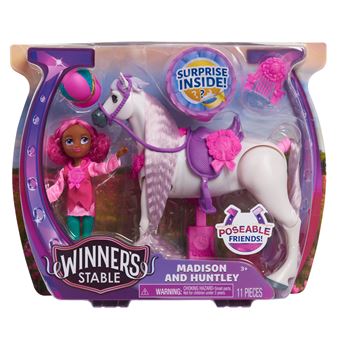 Pack Winner's Stable Poupée Madison et cheval Huntley - Figurine de ...