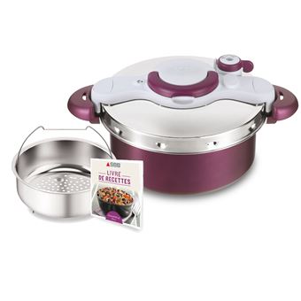 Autocuiseur Seb Clipso Minut Duo 5 L Violet avec minuteur et livre de ...