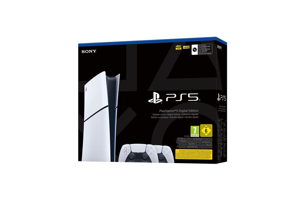 Console Sony Ps5 Slim Edition Digitale 2ème Manette Dualsense Blanc