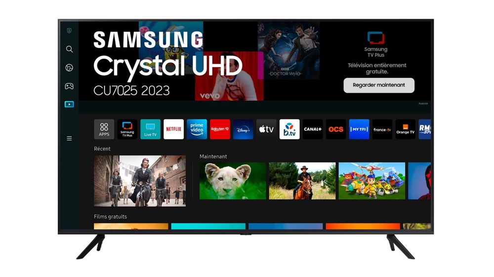 TV Samsung Crystal 43CU7025 108 cm 4K UHD Smart TV Noir - TV LED/LCD - Achat & prix | fnac