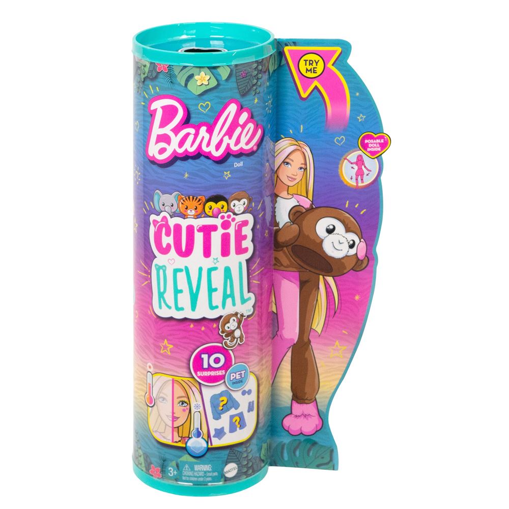 Poupée Barbie Cutie Reveal Série Jungle avec singe - Poupée | fnac Suisse