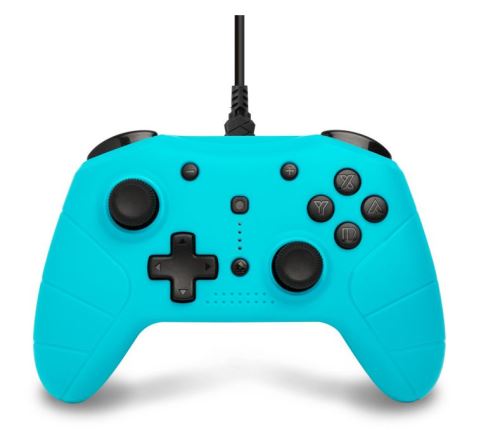 Manette Nintendo Switch filaire Under Control Bleu Neon - Manette ...
