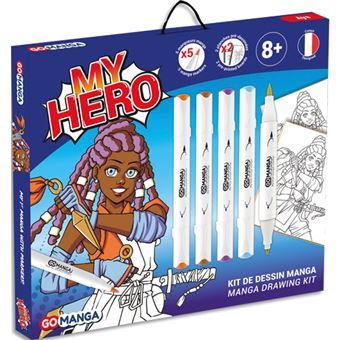 Kit de dessin Gomanga My Hero Aya - Surligneur Et Marqueur - Achat ...
