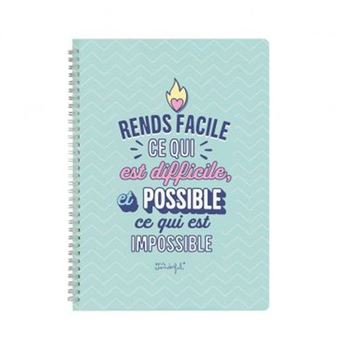 Cahier grand format Mr. Wonderful Rends facile - Cahier Grand Format ...