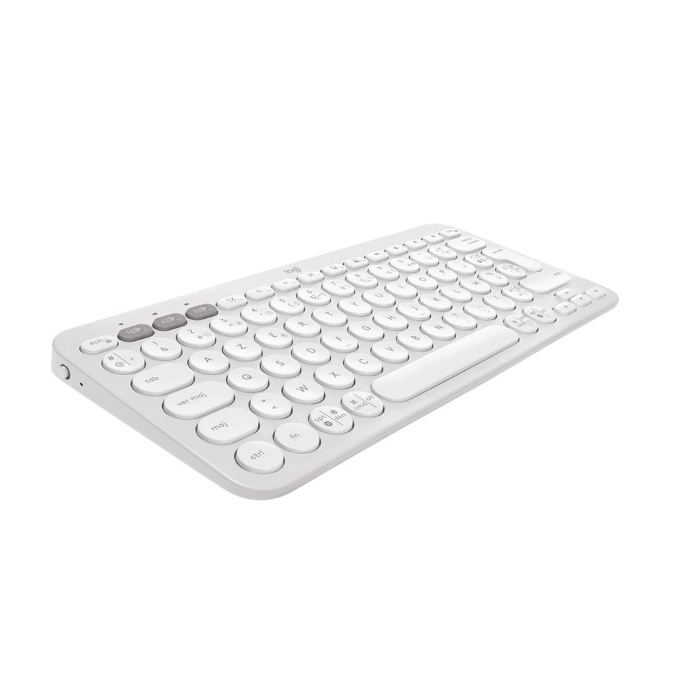 Clavier sans fil Bluetooth Azerty Logitech Pebble Keys 2 K380s Blanc ...