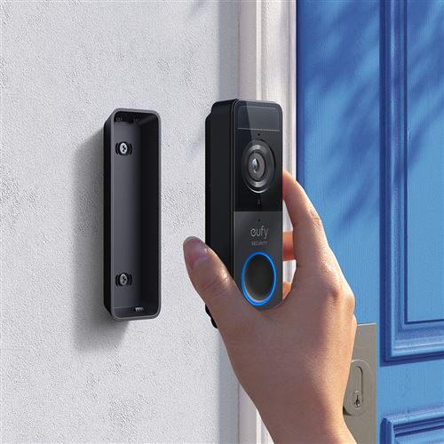 Camera de surveillance connectee Eufy Battery Doorbell Slim 1080p exterieure Noir