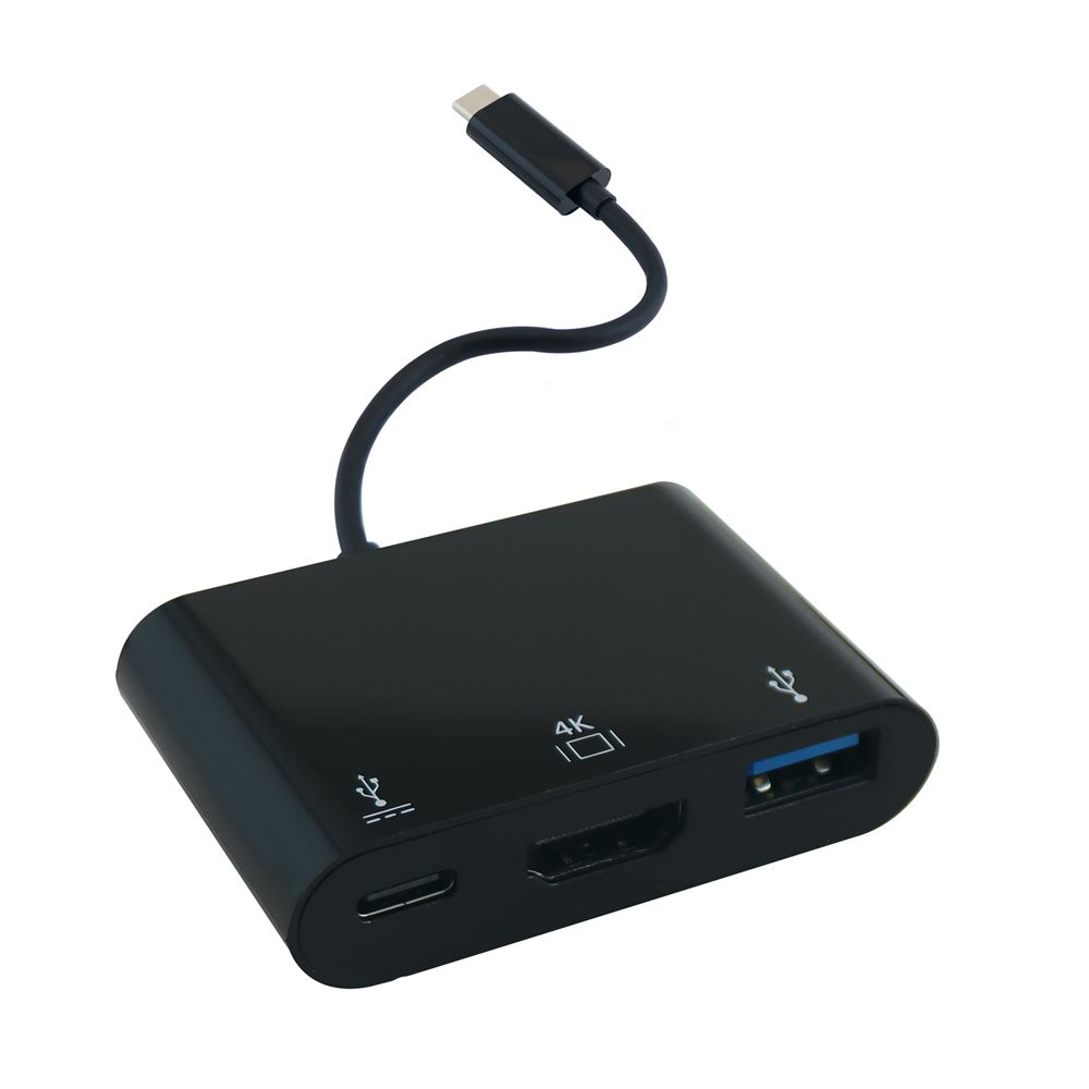 Hub USB-C Accsup 3 en 1 vers USB 3.0 HDMI et USB-C Noir - Hub USB ...