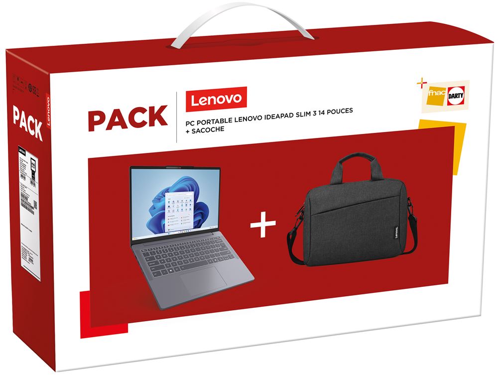 Pack PC portable Lenovo IdeaPad Slim 3 14IRH10 14" WUXGA Intel® Core ...