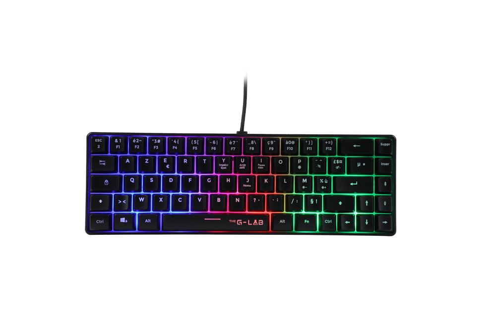 Clavier Gaming The G-Lab Keyz Hydrogen Azerty pour PC PS4 et Xbox Noir ...