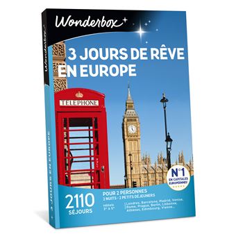 Coffret cadeau Wonderbox 3 jours de rêve en Europe - Coffret cadeau - Achat & prix | fnac
