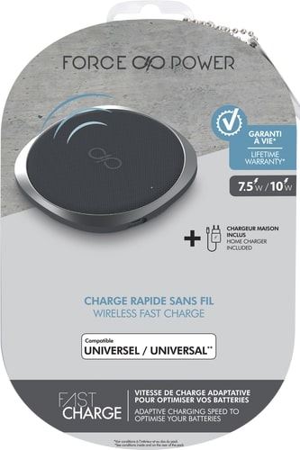 Base de charge rapide sans fil Force Power Noir et gris + Chargeur ...