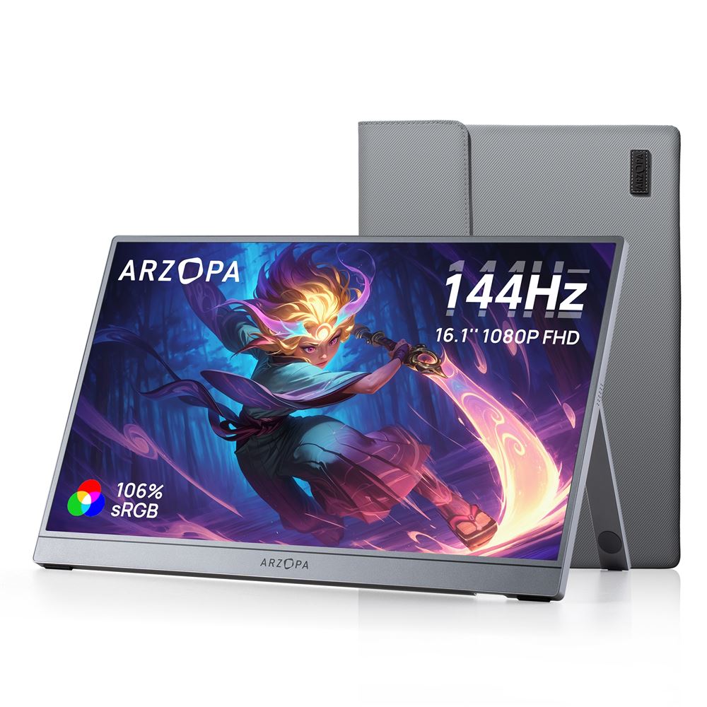 Ecran PC gaming portable Arzopa Z1FC 16,1" Full HD Gris - Ecrans PC ...