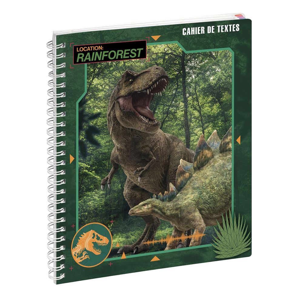 Cahier de texte - collection Jurassic world - dinos - Cahier de texte à ...