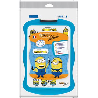 Ardoise écolier BIC Velleda Minions double face effaçable à sec 20 x 31 ...