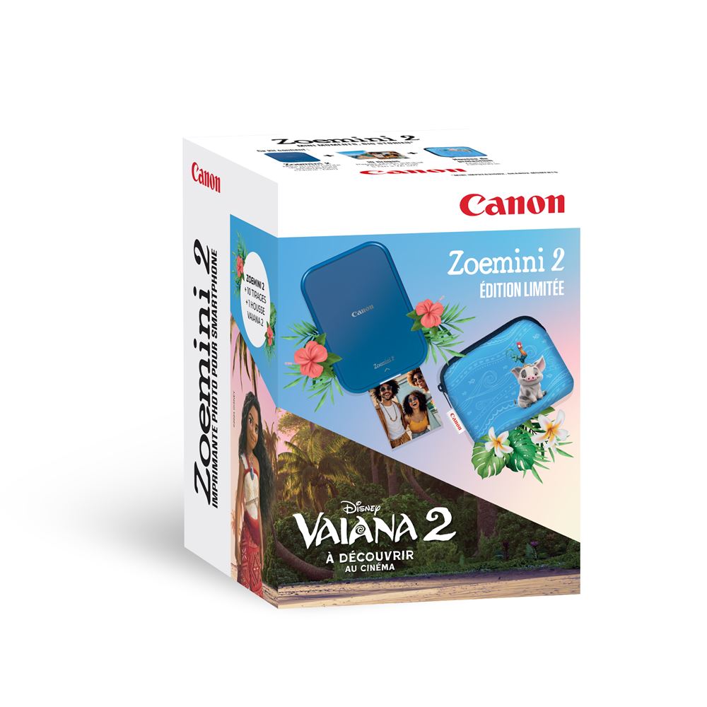 Pack Imprimante Photo Canon Zoemini 2 Vaiana 2 Bluetooth Bleu marine ...