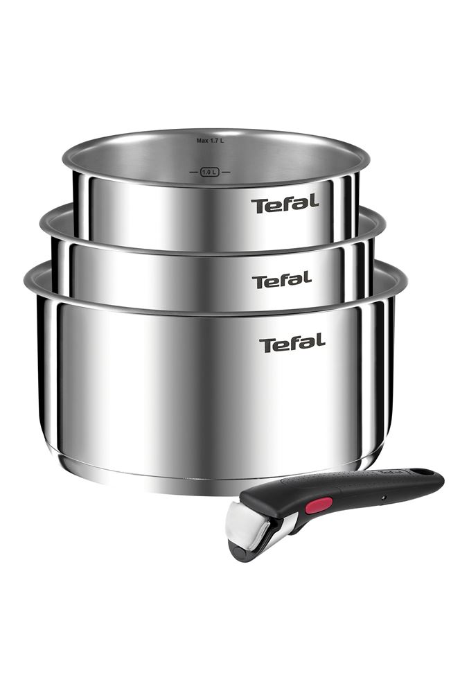 Set 3 Casseroles 16/18/20 cm + 1 poignée Tefal Ingenio Emotion L896S404 ...