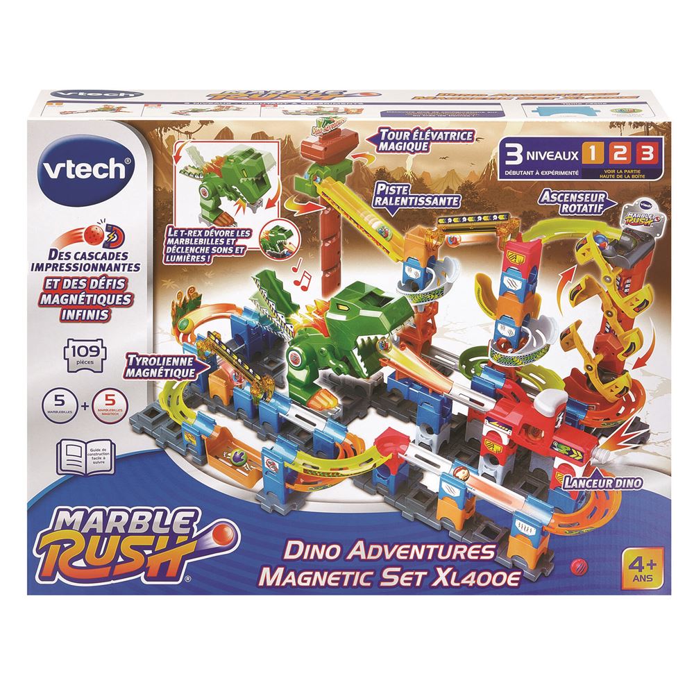 Construction circuit bille Vtech Marble Rush Dino adventures Magnetic ...