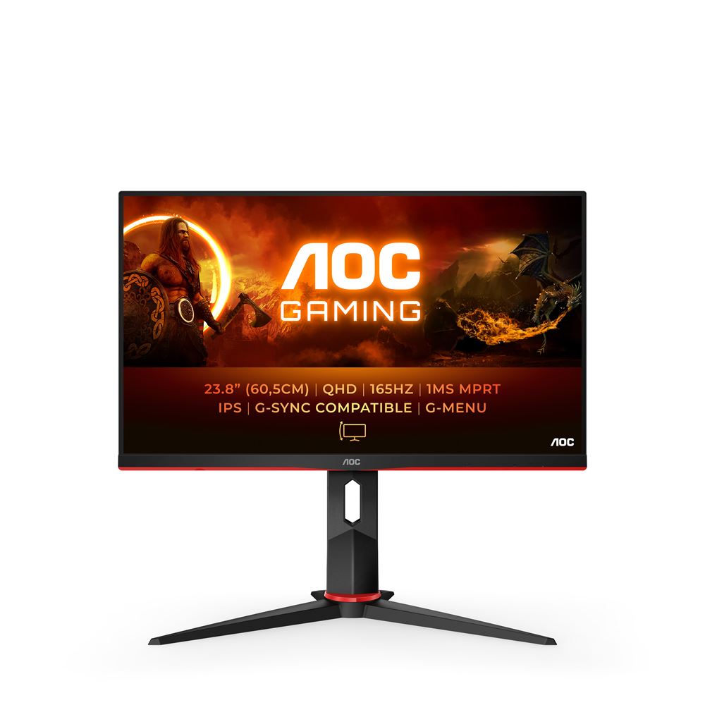 Ecran PC gaming AOC Q24G2A/BK 23,8" QHD Noir et rouge - Ecrans PC ...