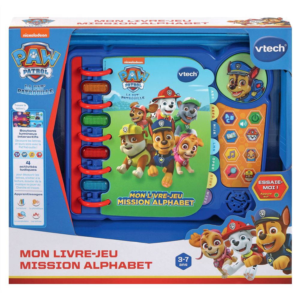 Mon livre-jeu Vtech Paw Patrol Pat’Patrouille Mission Alphabet - Livre ...