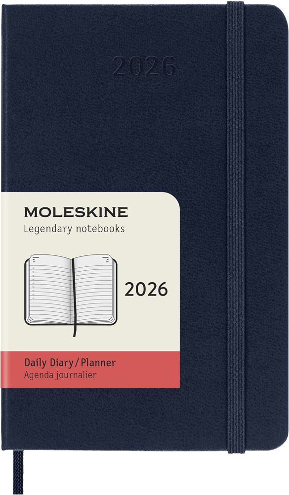 Agenda civil Moleskine 2026 12 mois Journalier Format Poche Dur Bleu ...