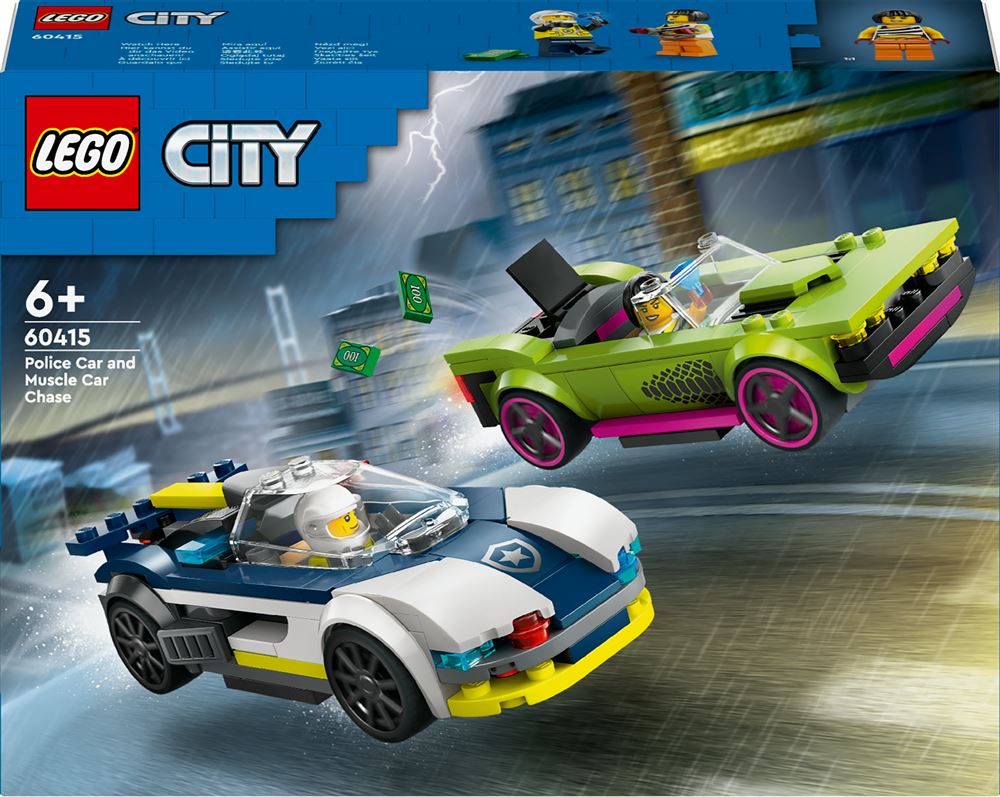 LEGO® City 60415 La course-poursuite entre la voiture de police et la ...