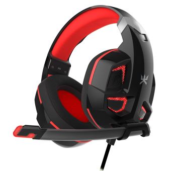 Micro-casque Gaming Alpha Omega Players Hawk C49 Noir et rouge pour PC ...
