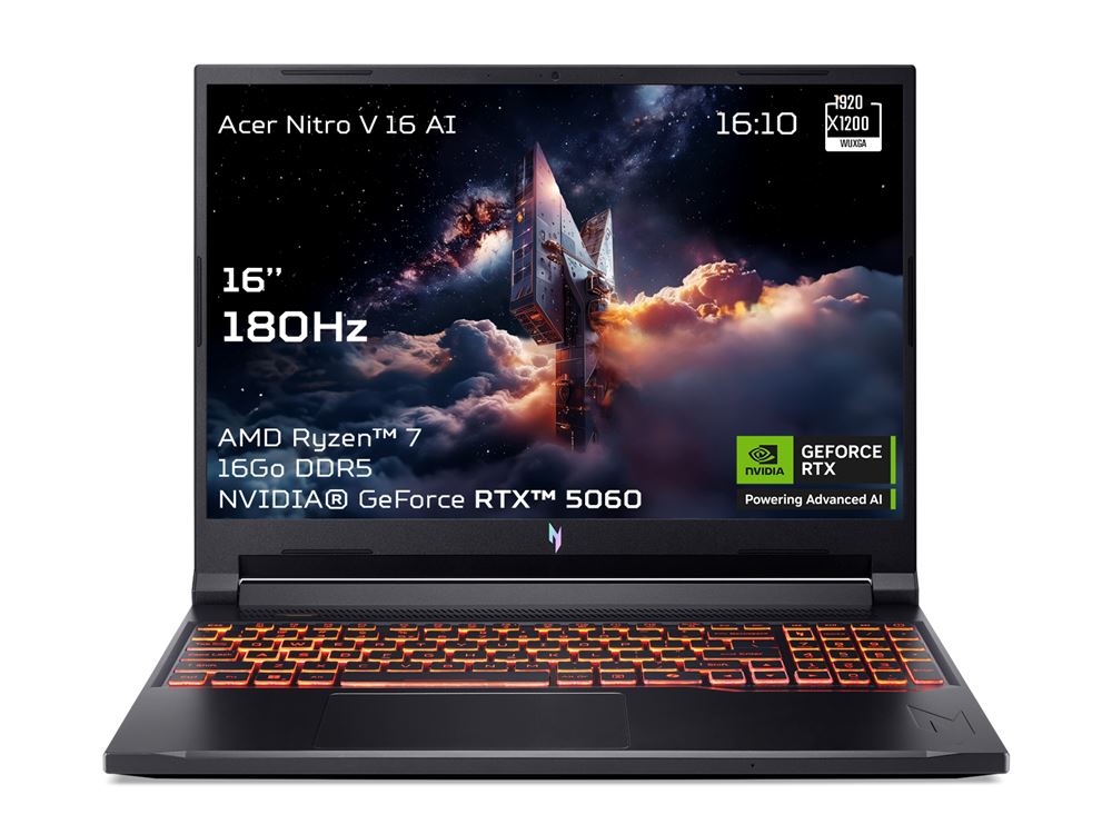 Ordinateur Portable Gaming Acer Nitro V 16 AI ANV16-42-R3JW 16" AMD ...