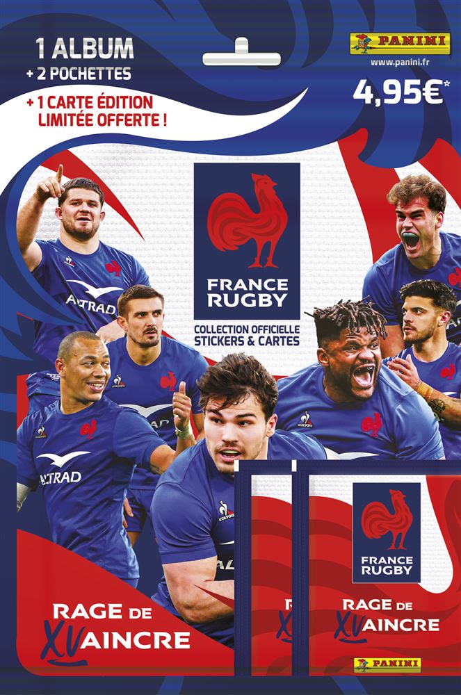 Carte à collectionner Panini Rugby RUGBY EDF Album avec 2 pochettes et ...