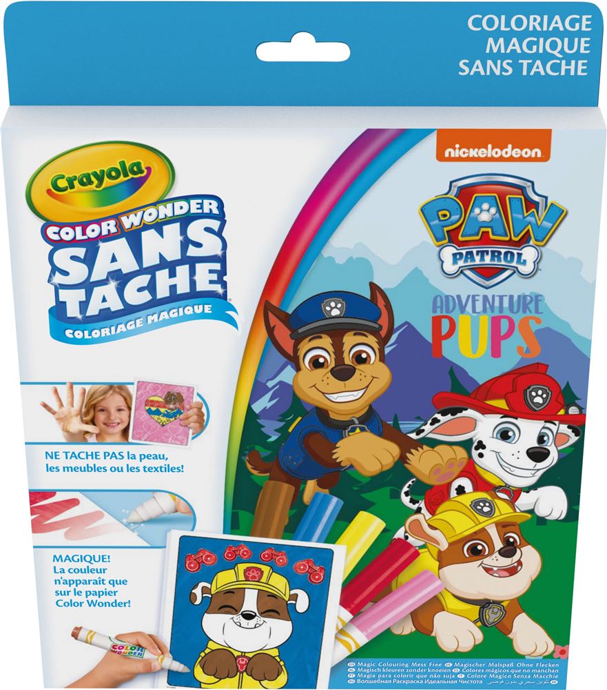 Jeu créatif Crayola Kit Color Wonder Pat Patrouille Adventure Pups ...