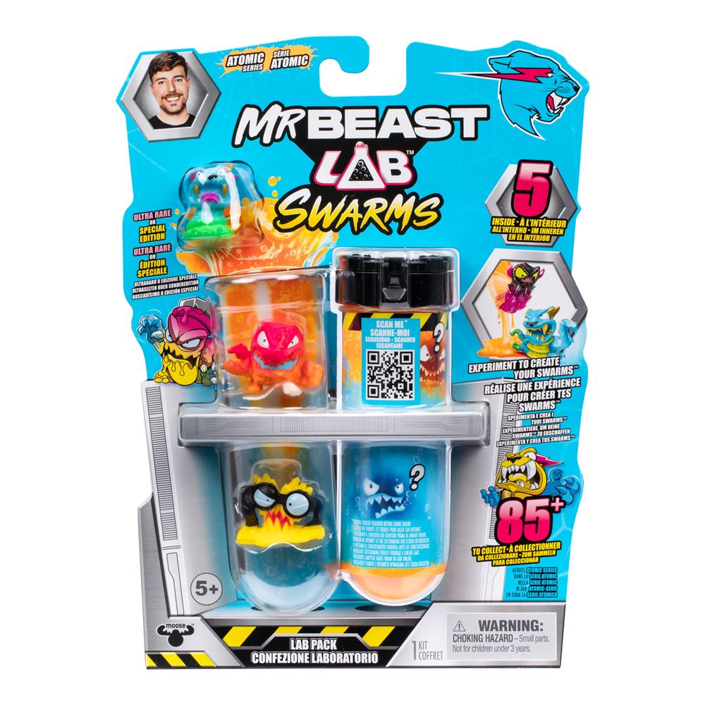 Pack 5 Figurines Minis MrBeast Lab Swarms Atomic - Figurine pour enfant ...