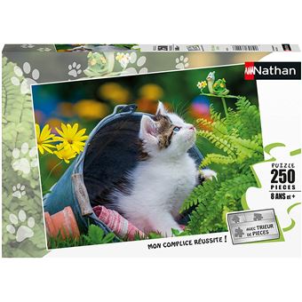 Puzzle enfant Nathan Petit chaton curieux 250 pièces - Puzzle enfant ...