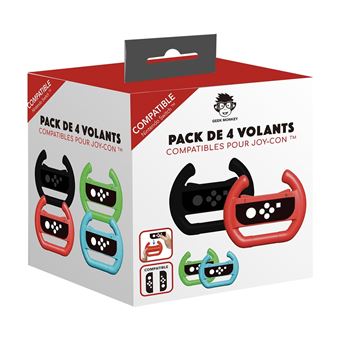 Pack 4 volants pour Nintendo Switch Geek Monkeys - Volant gaming ...