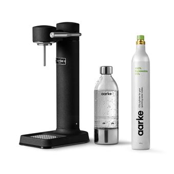 Machine à soda et eau gazeuse AARKE Pack Carbonator 3 Noir mat + CO2 ...