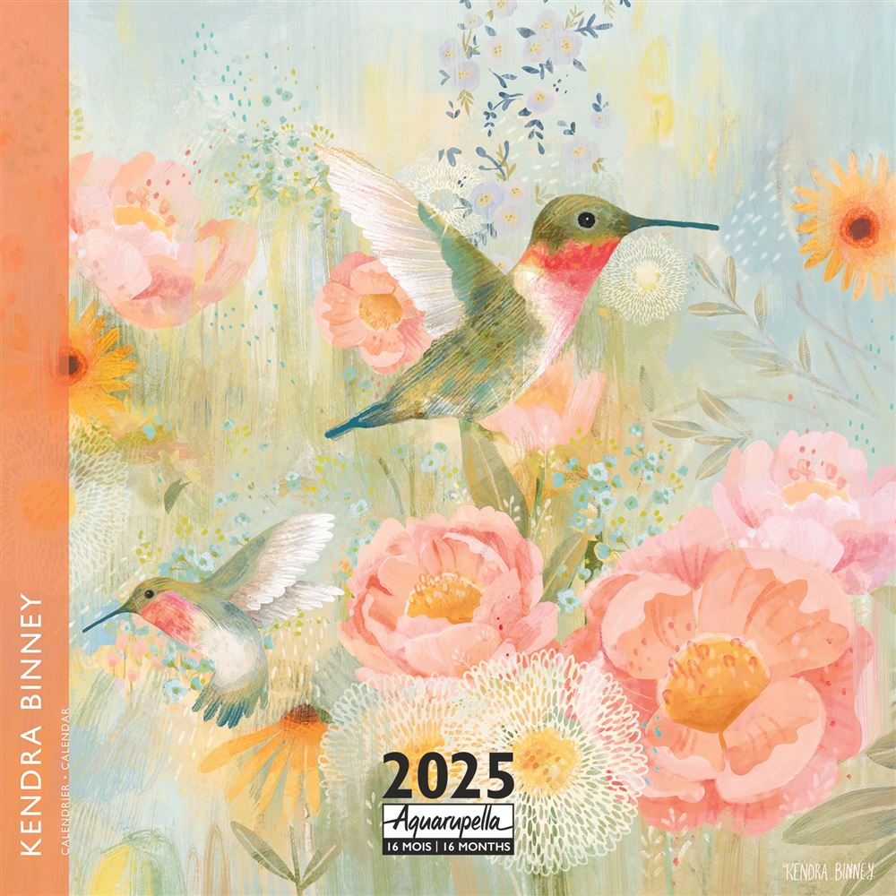 Calendrier Aquarupella 2025 Kendra Binney 16 mois 30 x 30 cm ...