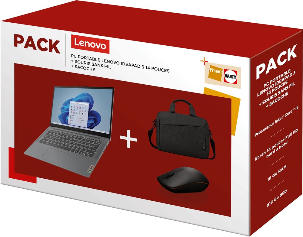 Pack PC Portable Lenovo IdeaPad Slim 3 14IAH8 14" Intel Core i5 16 Go ...