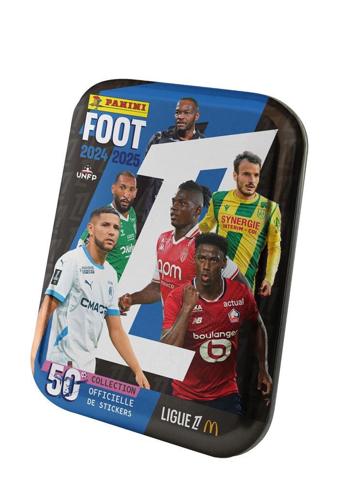 Boîte en métal avec cartes à collectionner Panini Foot 2024-2025 Ligue ...