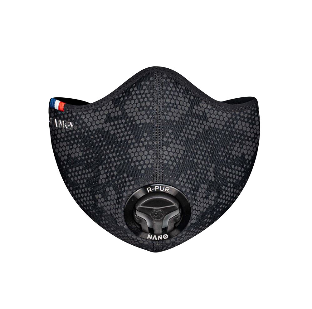 Masque antipollution R-PUR Nano Light Reflective Camo Noir - Masque et ...