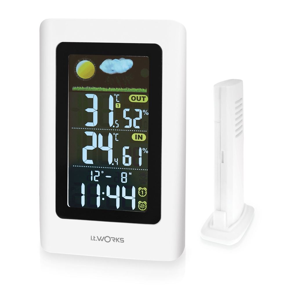Station météo Itworks SUNC5 Blanc - Station météo thermomètre ...