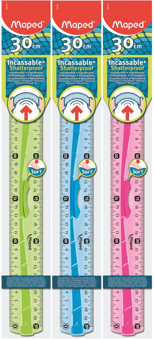 Règle Maped Flex Triple Décimètre Modèle aléatoire - Règles équerre et ...