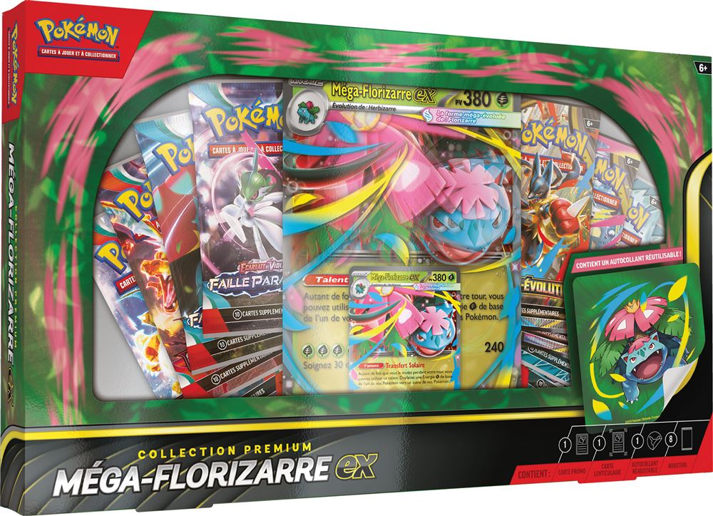 Carte à collectionner Pokémon Coffret Premium Méga-Florizarre ex ...