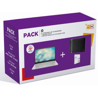 Pack Fnac PC Portable HP 15-dw0062nf 15.6" Intel Core i3 8 Go RAM 1 To ...