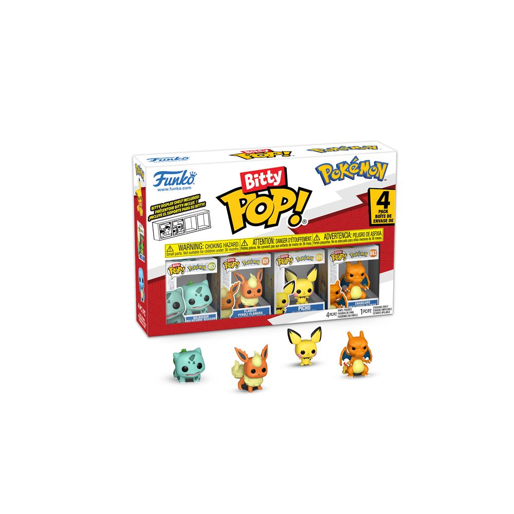 Pack 4 Figurines Funko Bitty Pop Pokémon Bulbasaur - Figurine de ...