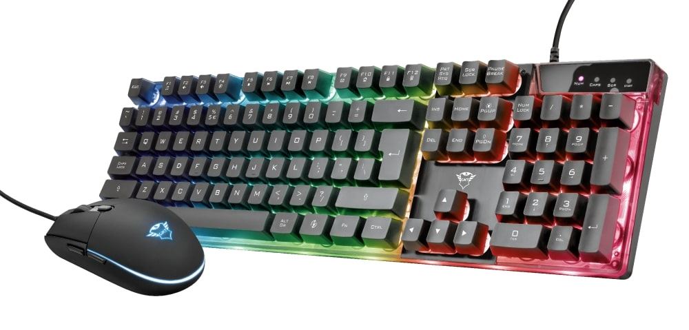 Ensemble clavier Azerty et souris Trust GXT 838 Azor Gaming Combo pour ...