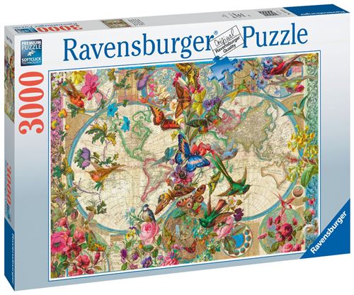 PUZZLE 3000 P - CARTE DE LA FLORE ET DE LA FAUNE - Puzzle - à la Fnac